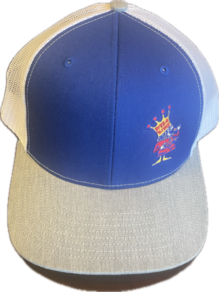 PIZZA KING HAT BLUE/WHITE/GREY